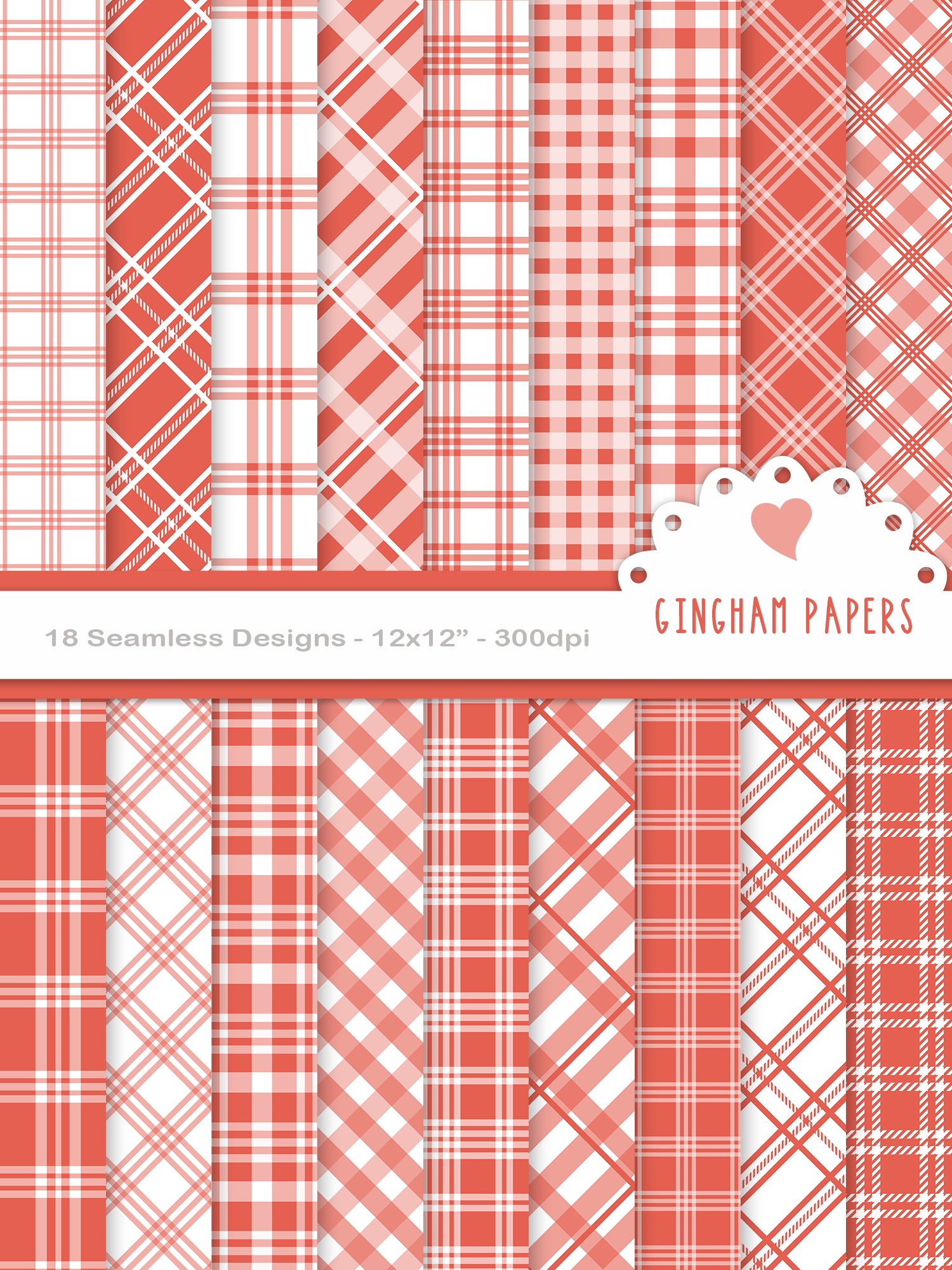 Gingham plaid, seamless paper pattern, scrapbook (1803612)