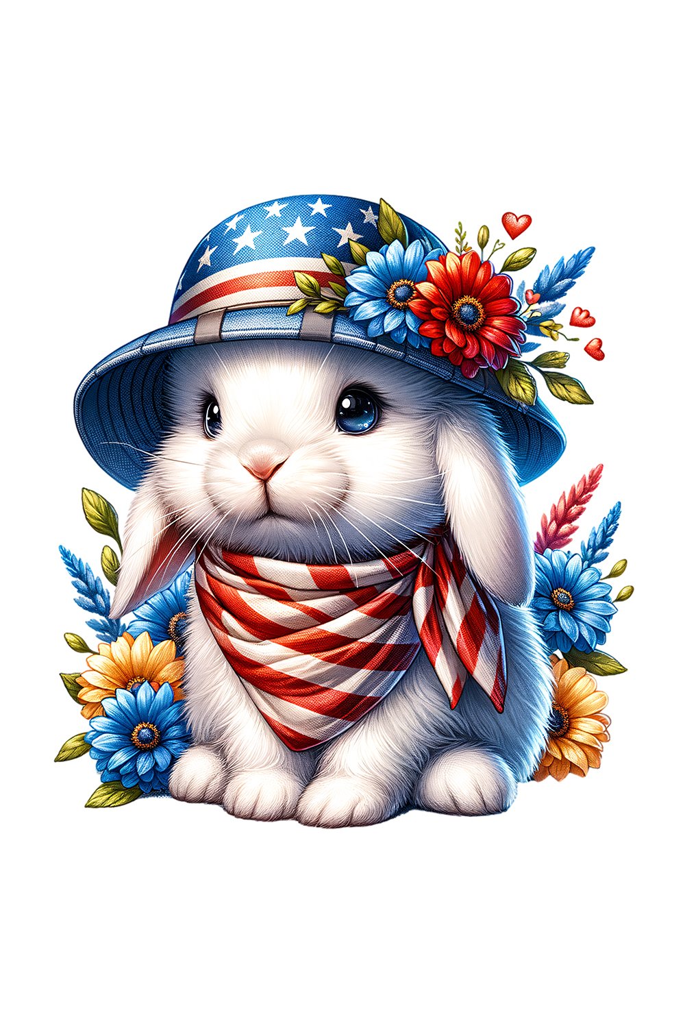 Bunny Clipart, USA Flag, Patriotic Clipart, 4th of (3678985)