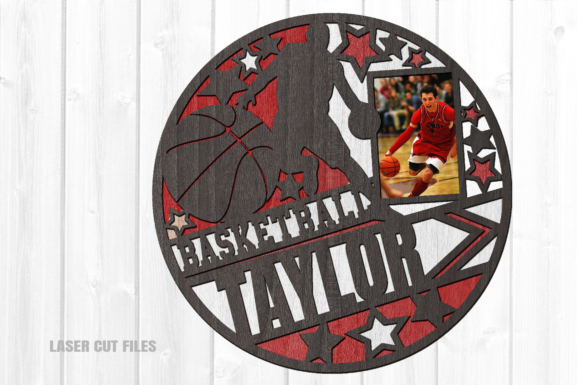 Basketball Sign SVG | Basketball Picture Frame Laser Files