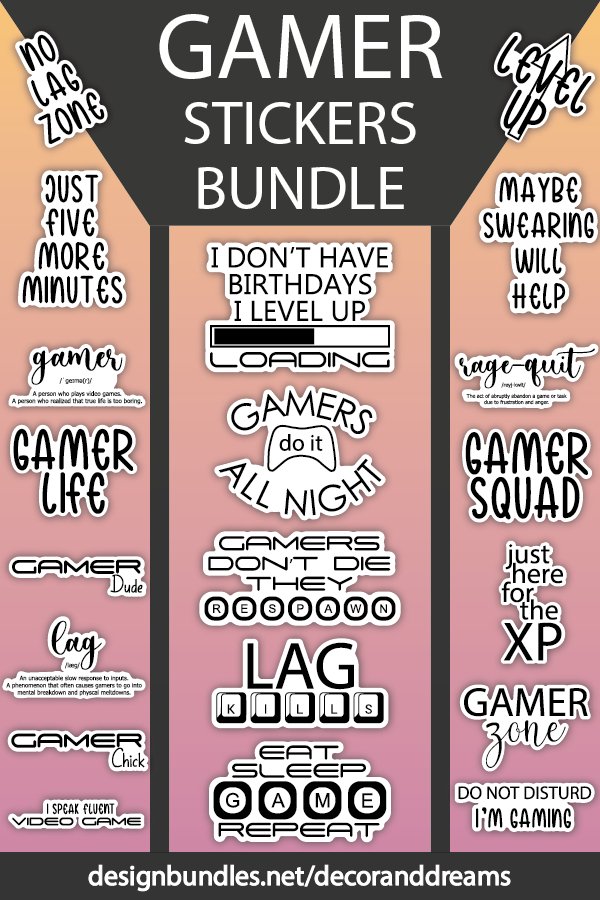 Gamer Sticker Bundle | Gaming Sticker Bundle