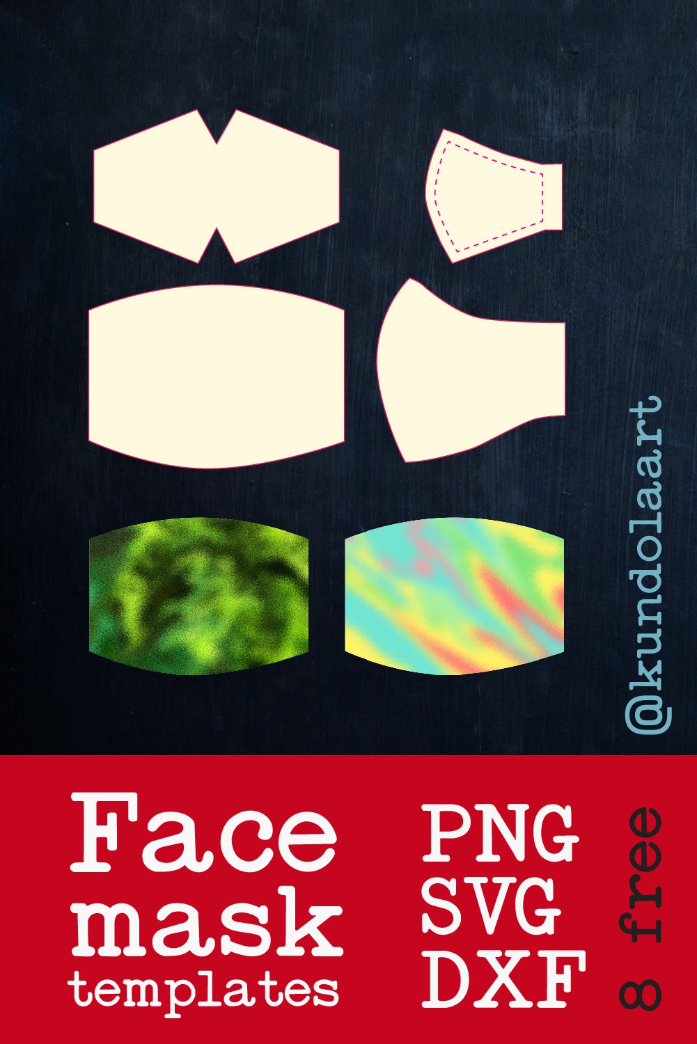 Face Mask Template SVG, PNG. BONUS (1221698)