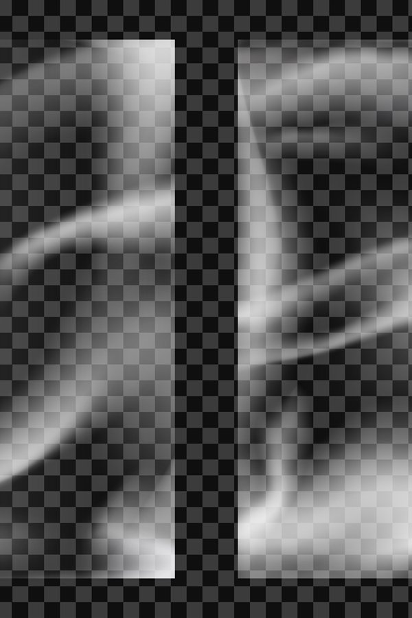 Realistic plastic background. banners, polyethylene or cello