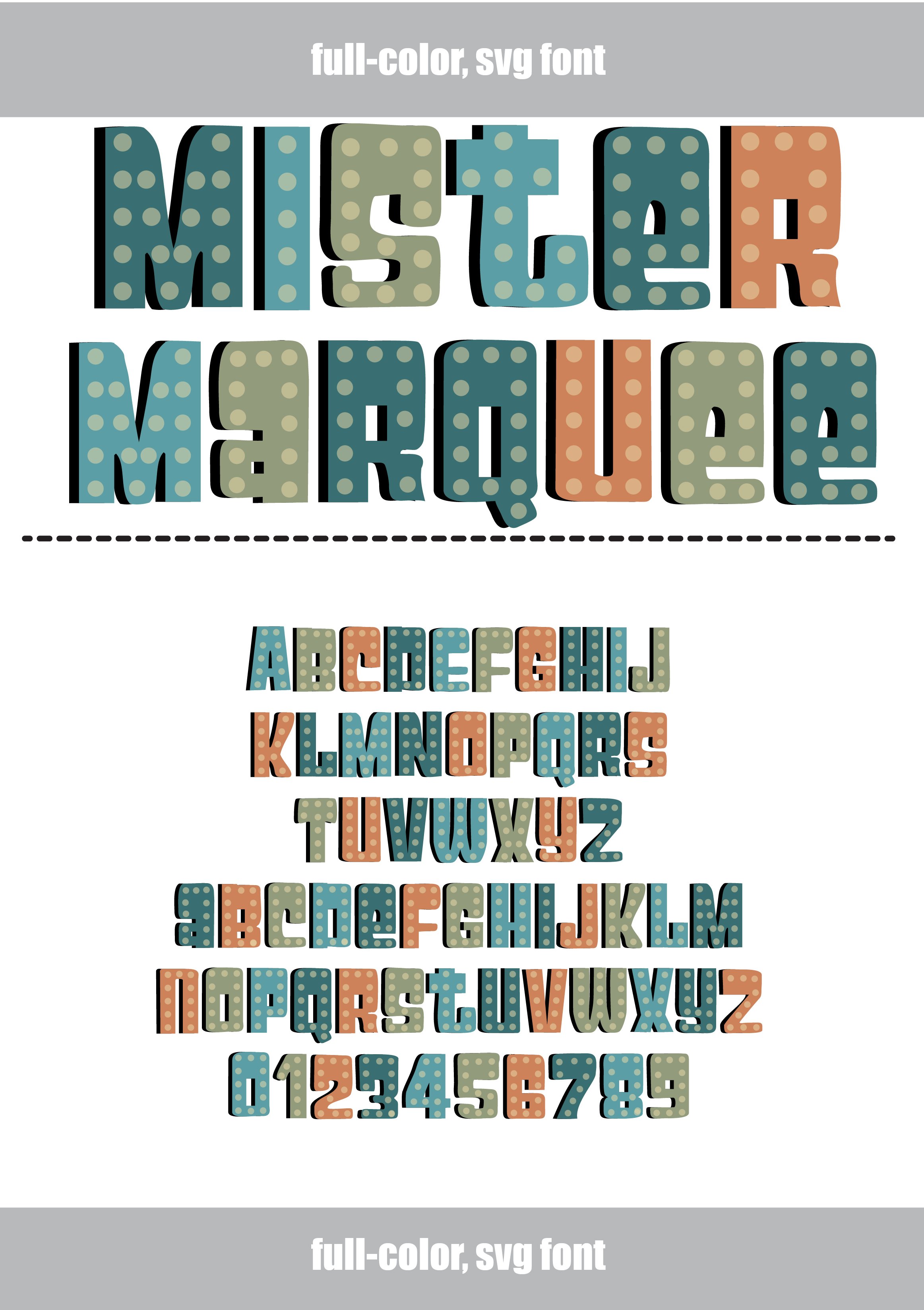 Full Color SVG Font for Father's Day