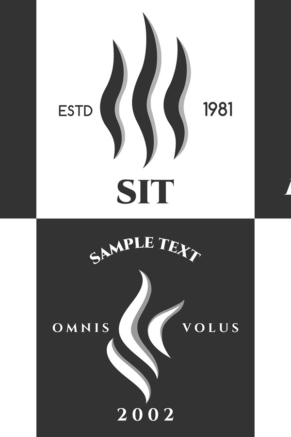 Steam logo set