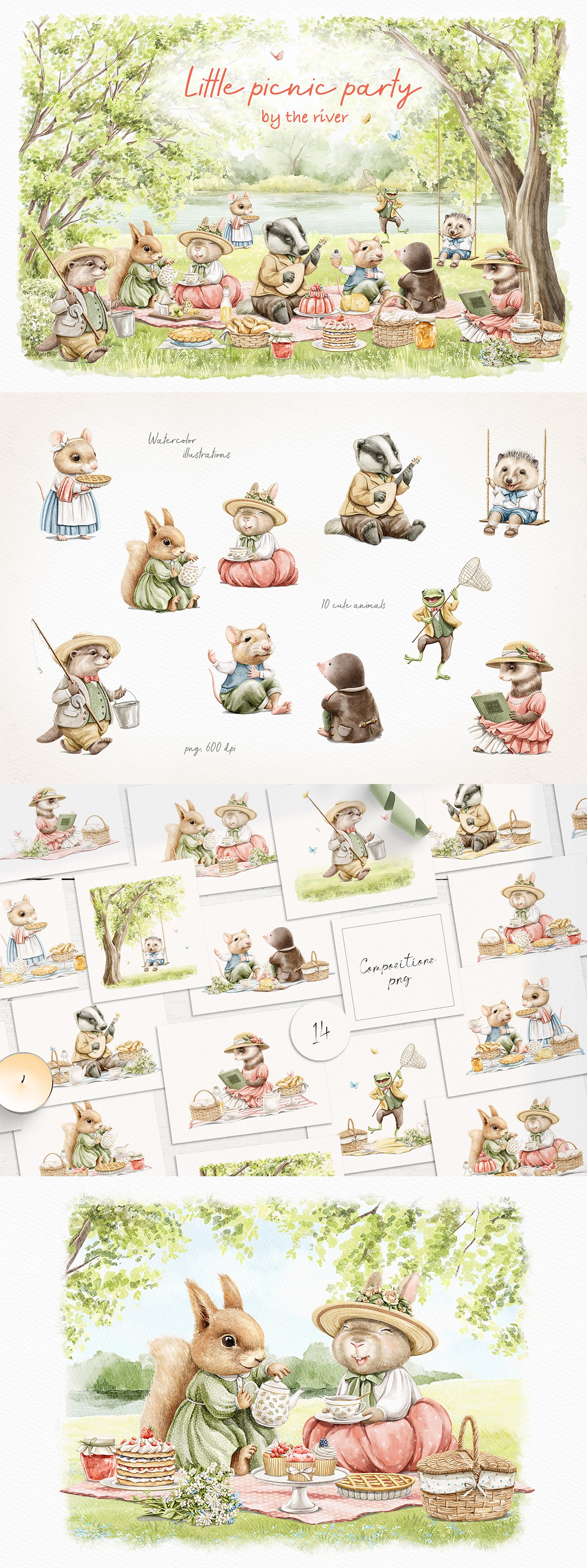 Little picnic party by the river