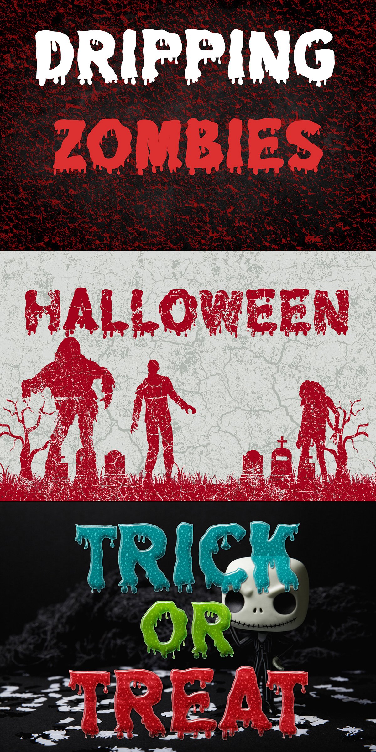 Dripping Zombie Halloween Font
