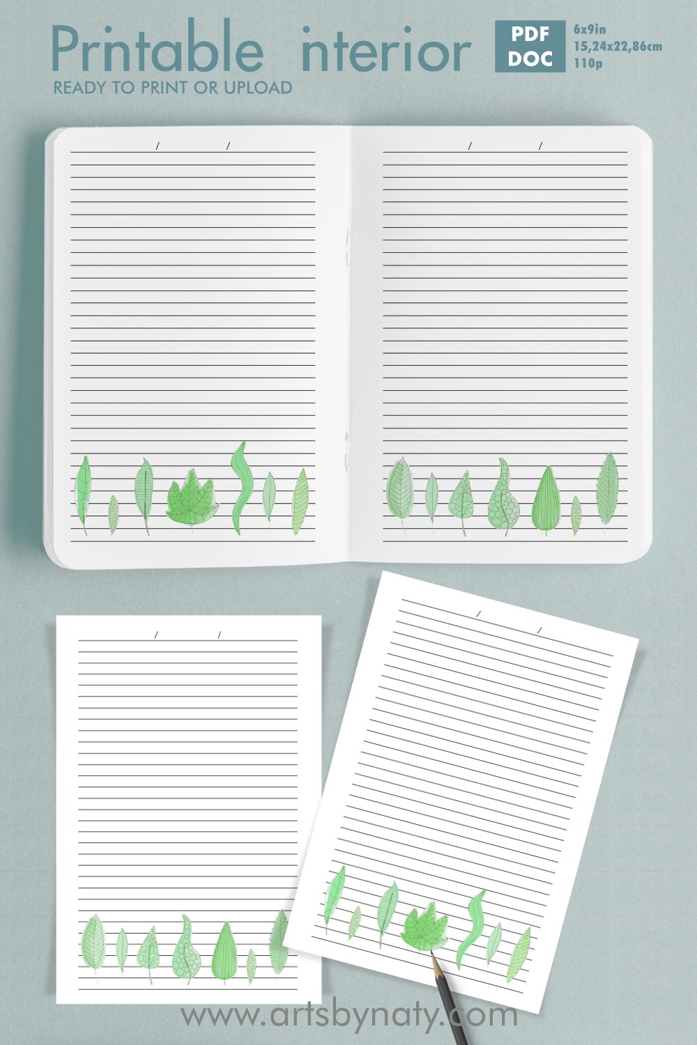 Tree leaves journal to print for KDP.