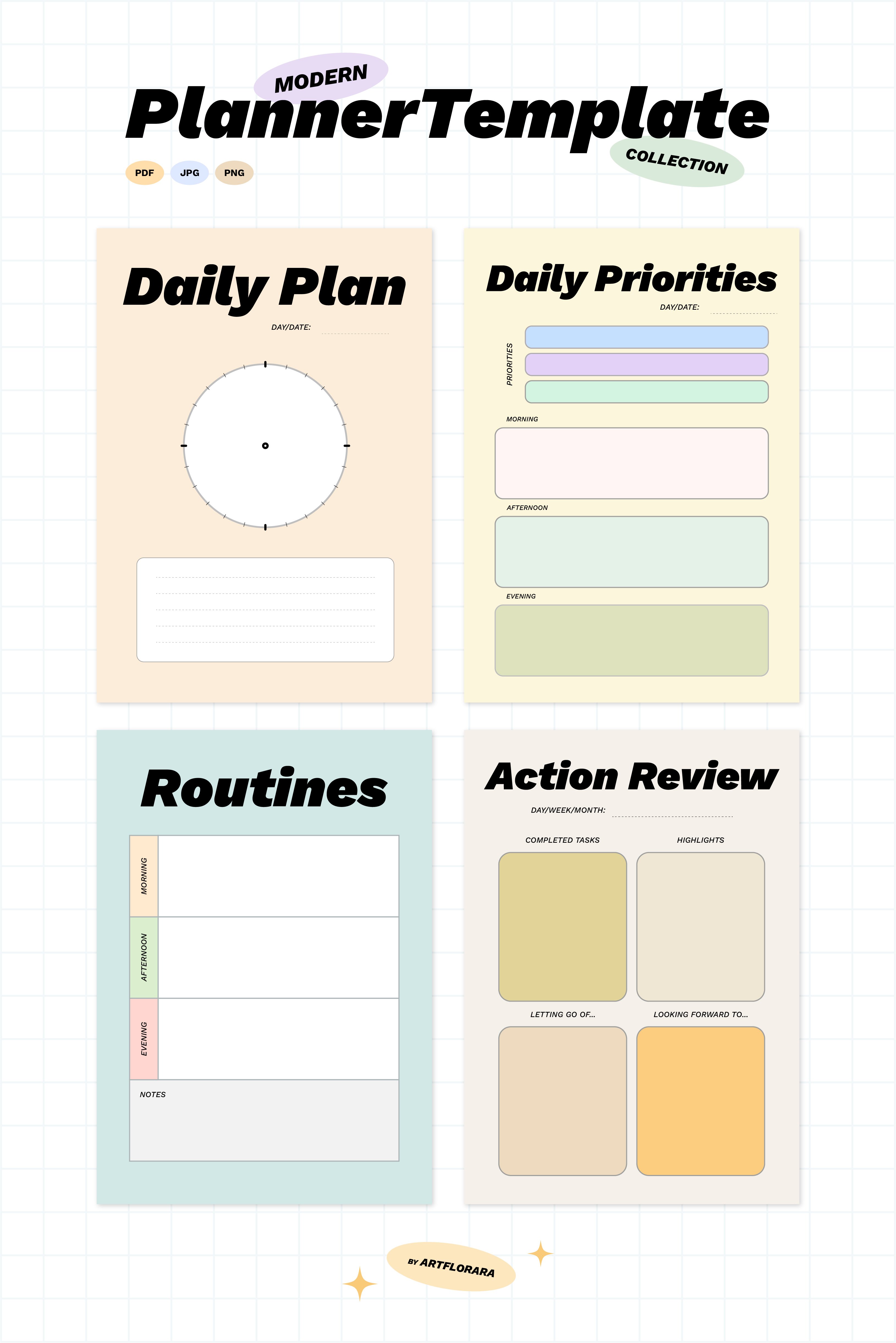 Colorful Printable Modern Planner Template (5005841)