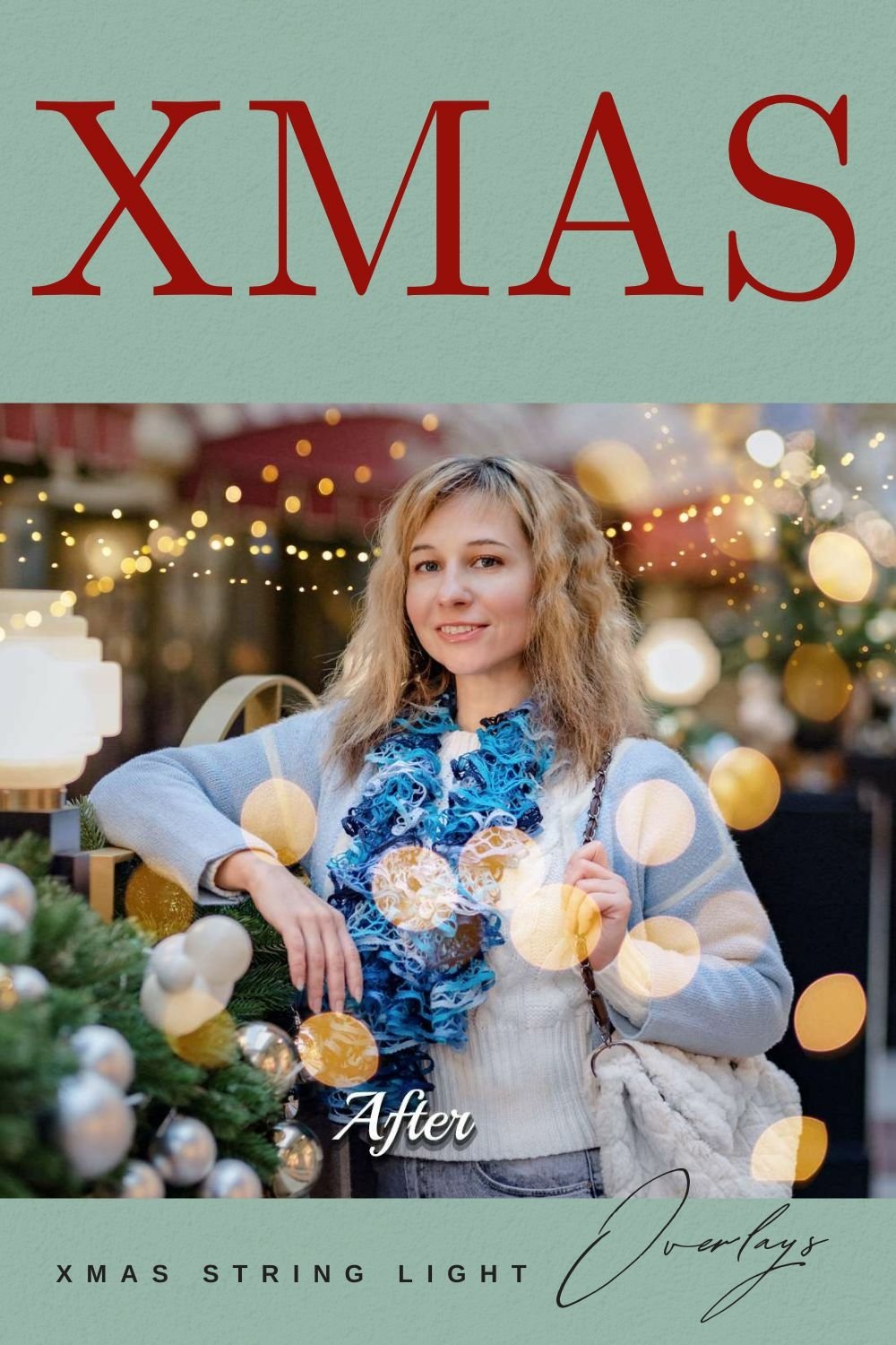 50 Xmas String Light Photoshop Overlays