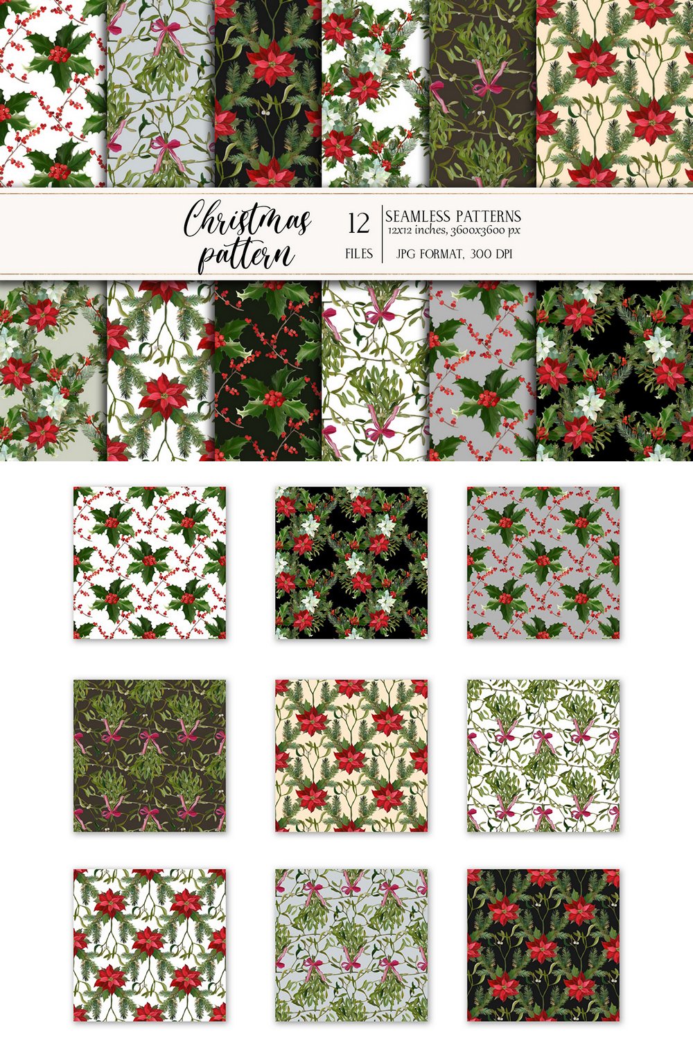 Christmas Seamless Patterns, Digital Paper (1705908)