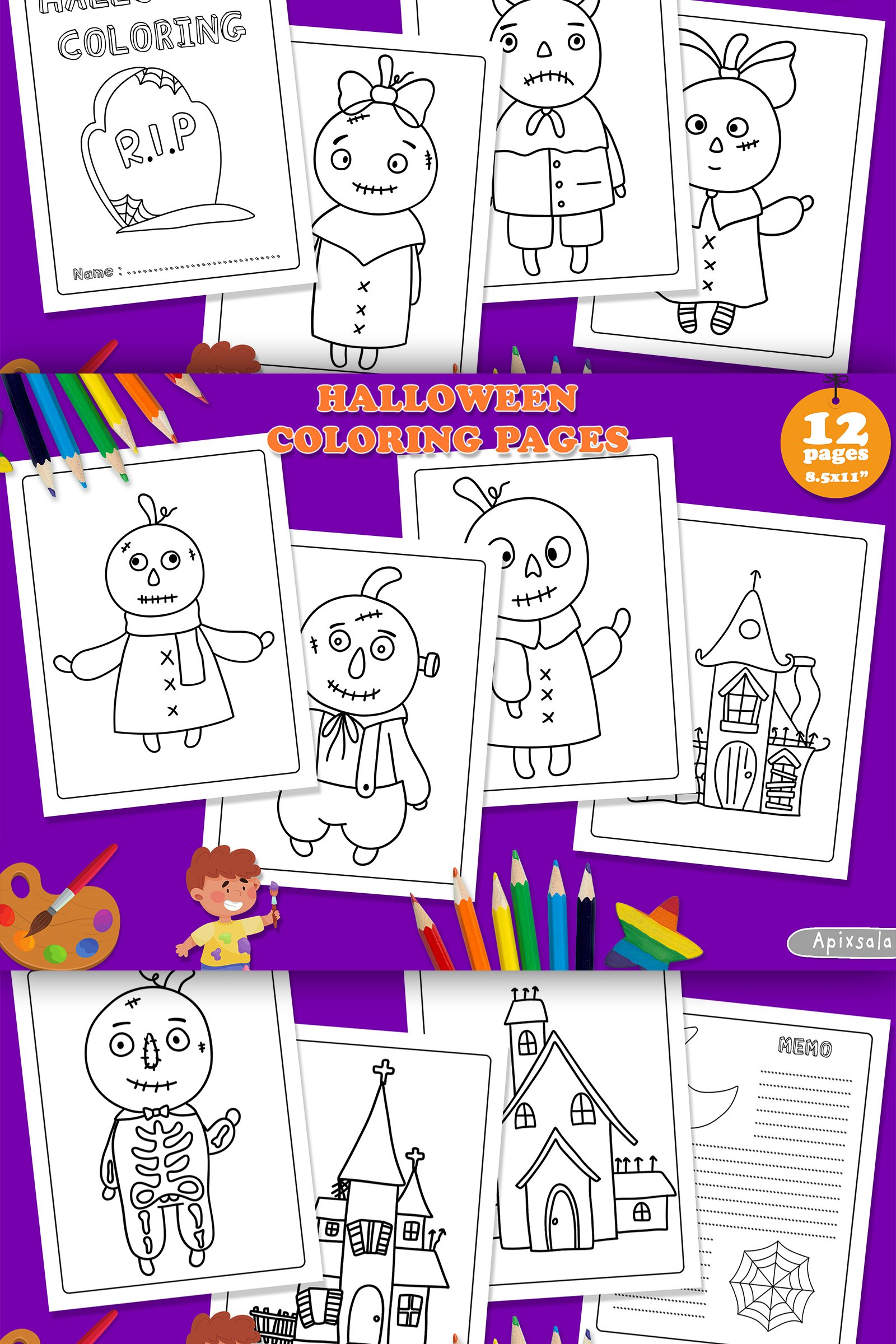 Halloween Pumpkin Kids coloring pages | kids (2182375)