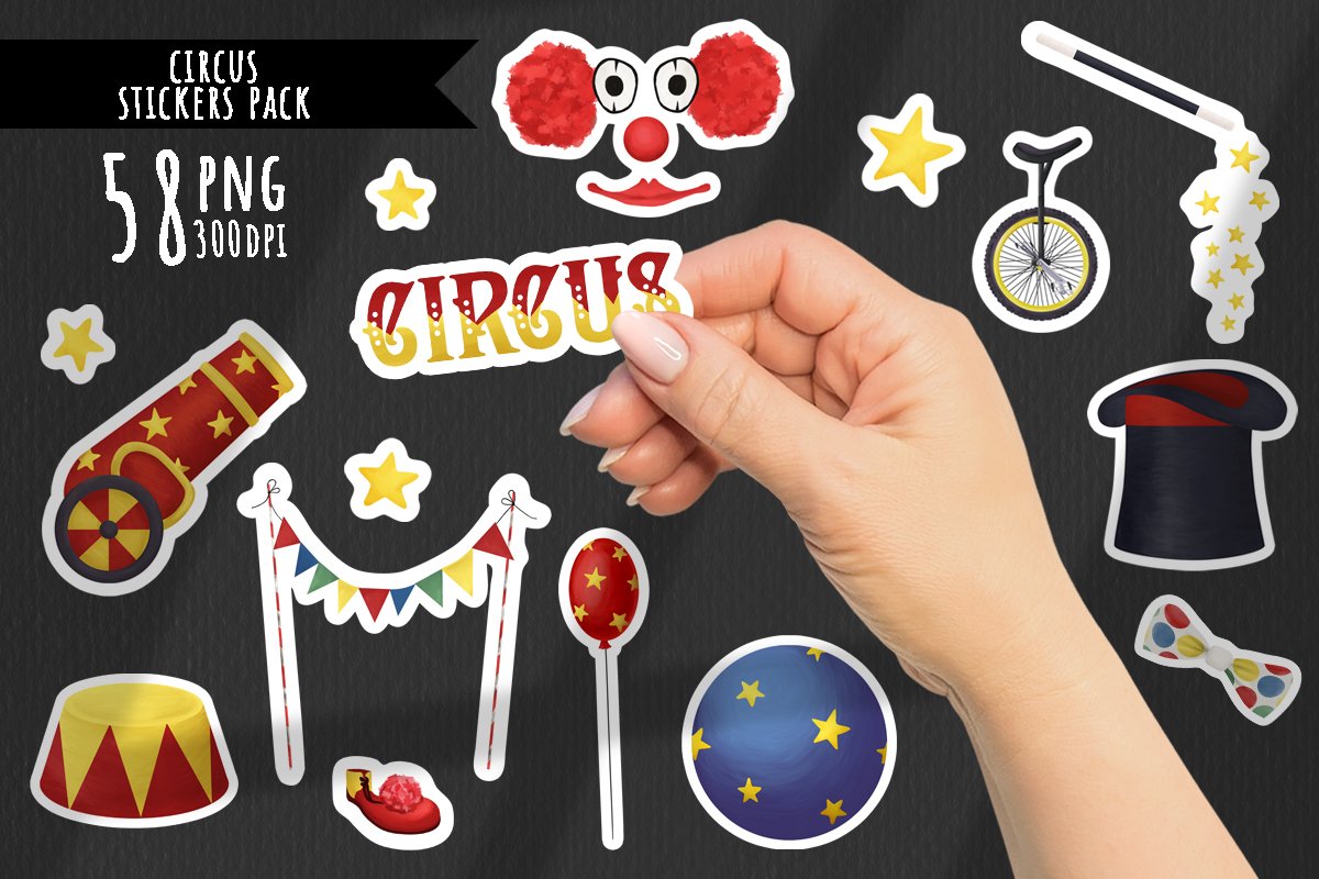 Circus sticker pack