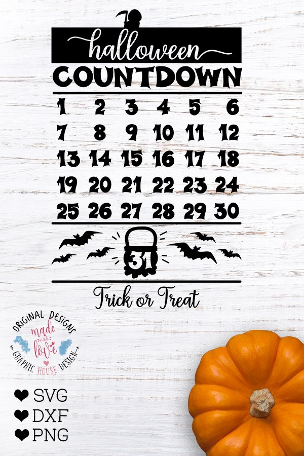 Halloween Cut File - Halloween Countdown