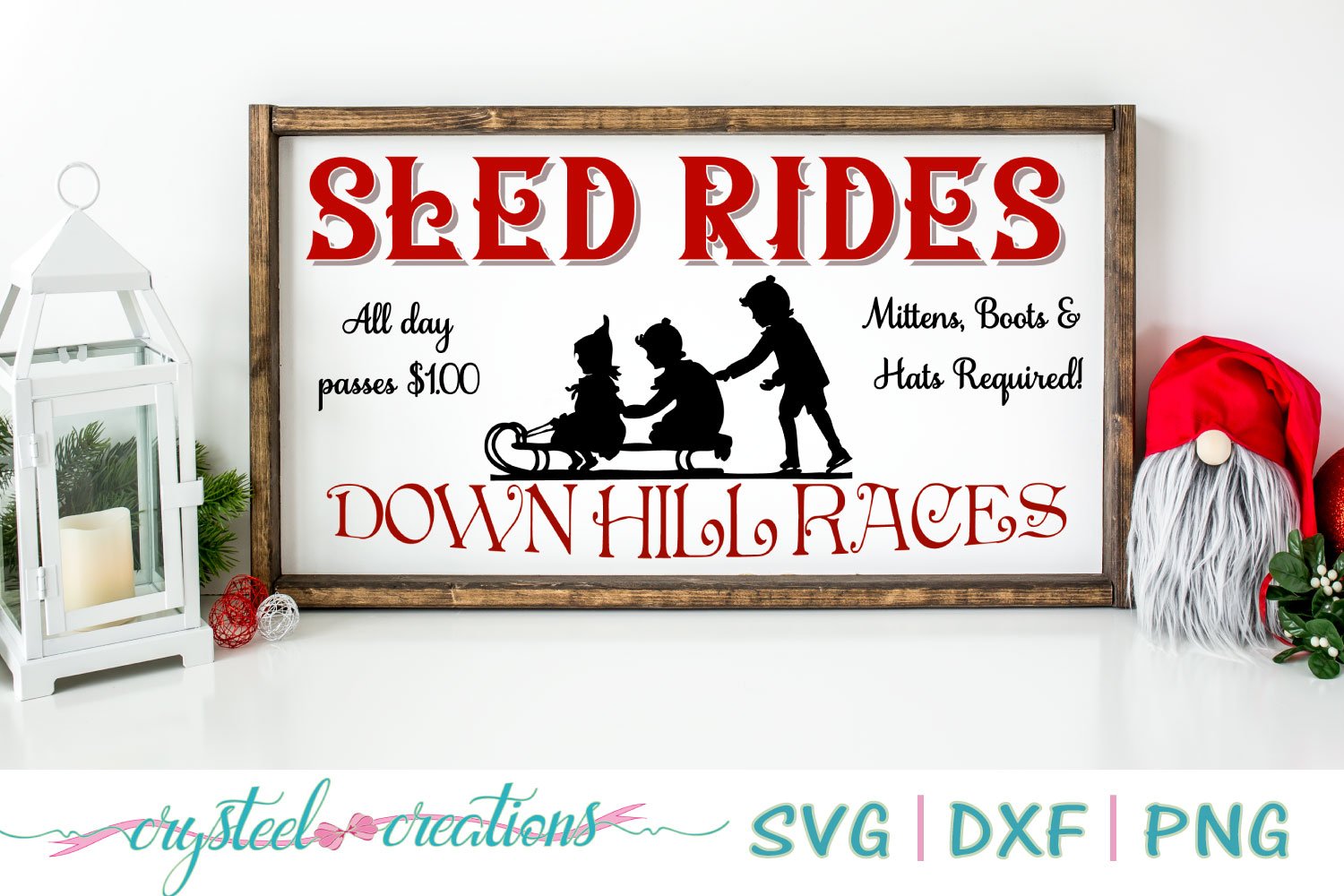 Sled Rides SVG, DXF, PNG, EPS