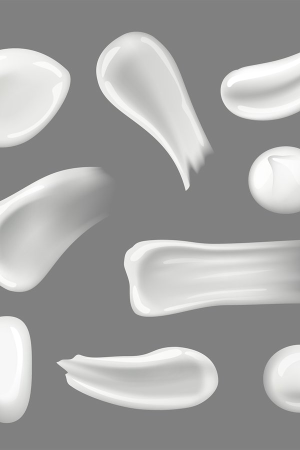 Skin creams drops. Creamy splashes and smear moisturizer nat