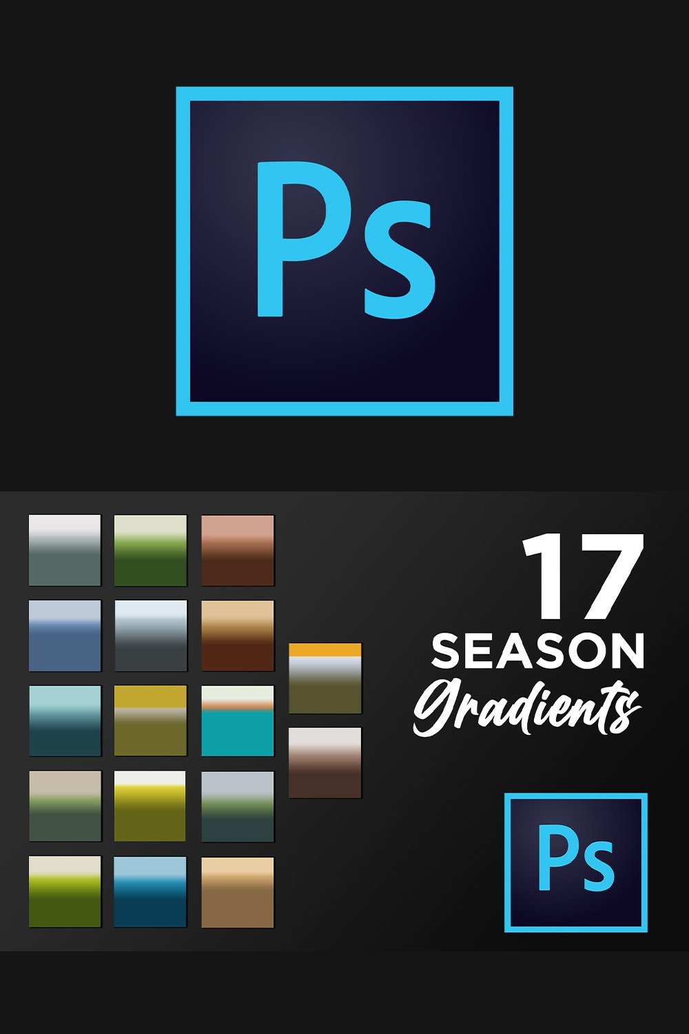 Adobe Photoshop season gradient pack GRD gradients