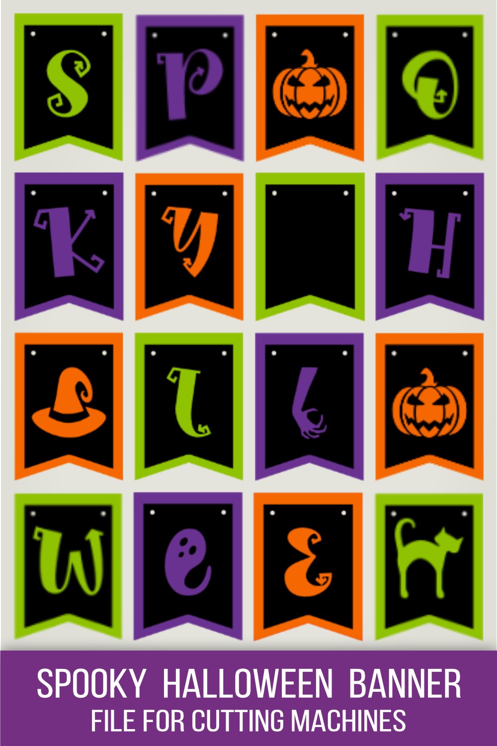 Spooky Halloween banner DIY