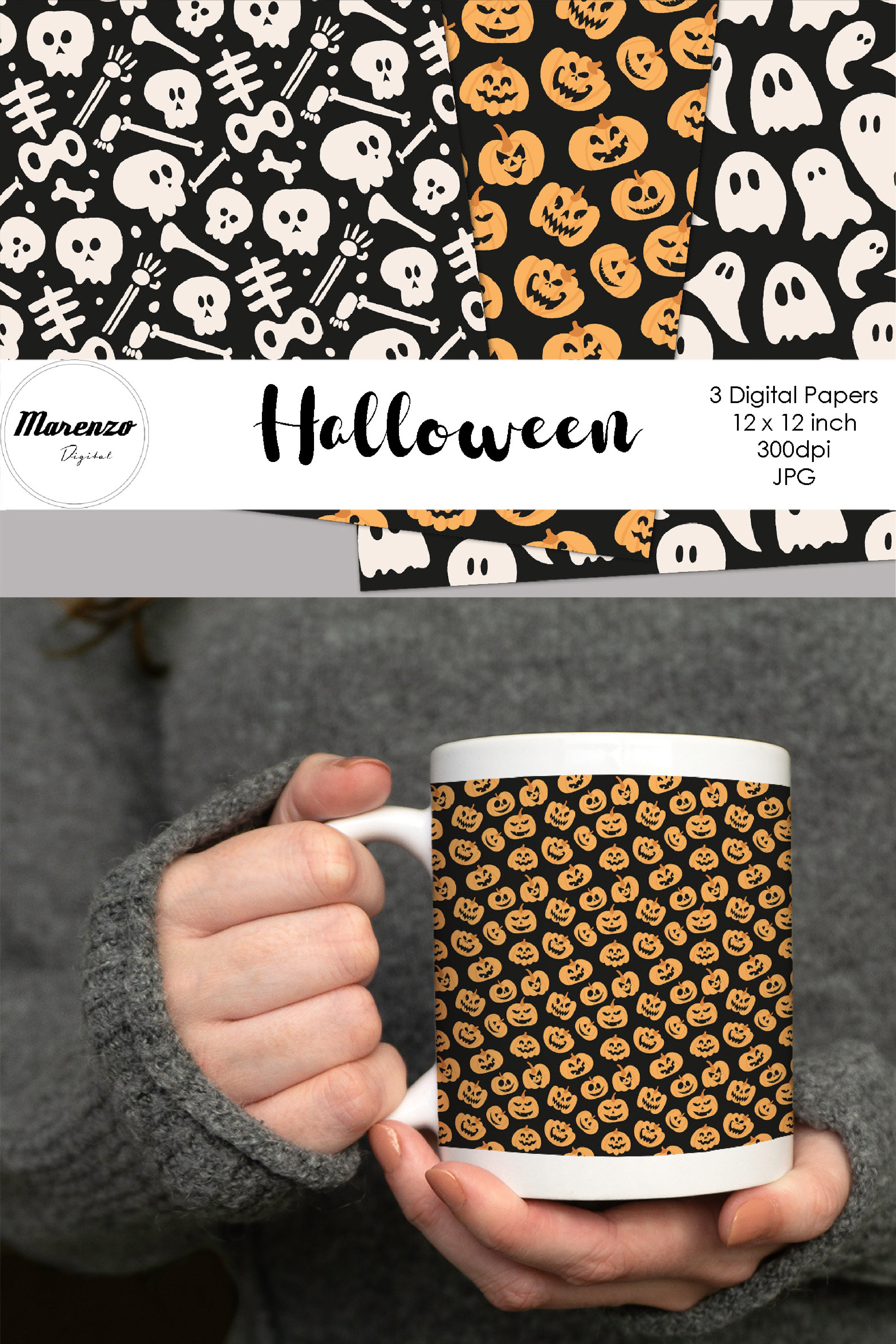 Seamless Halloween Digital Papers (2840553)