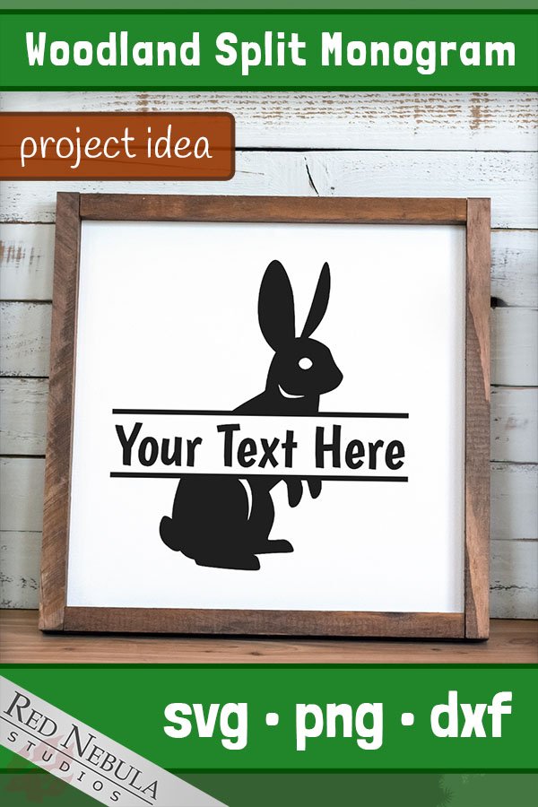 Rabbit Split Monogram SVG | Woodland & Easter Monograms