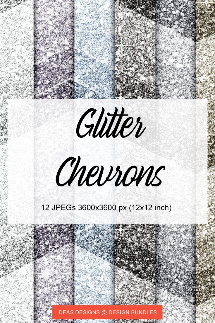 Glitter chevron papers