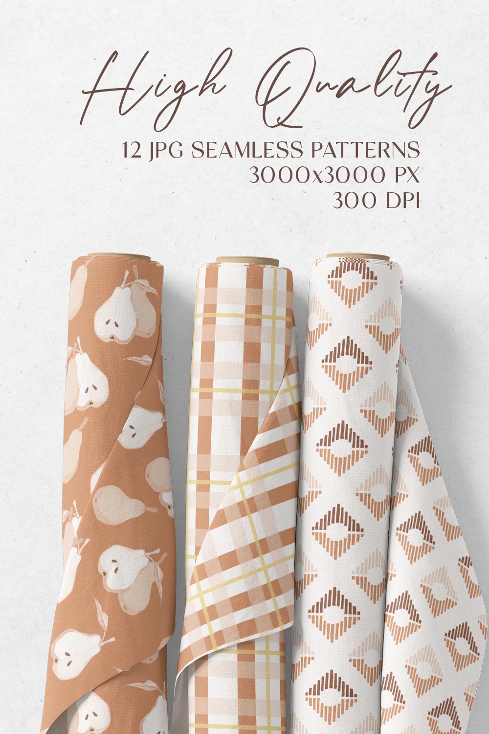 12 Boho Autumn Digital Paper Pack Fall Seamless Patterns JPG