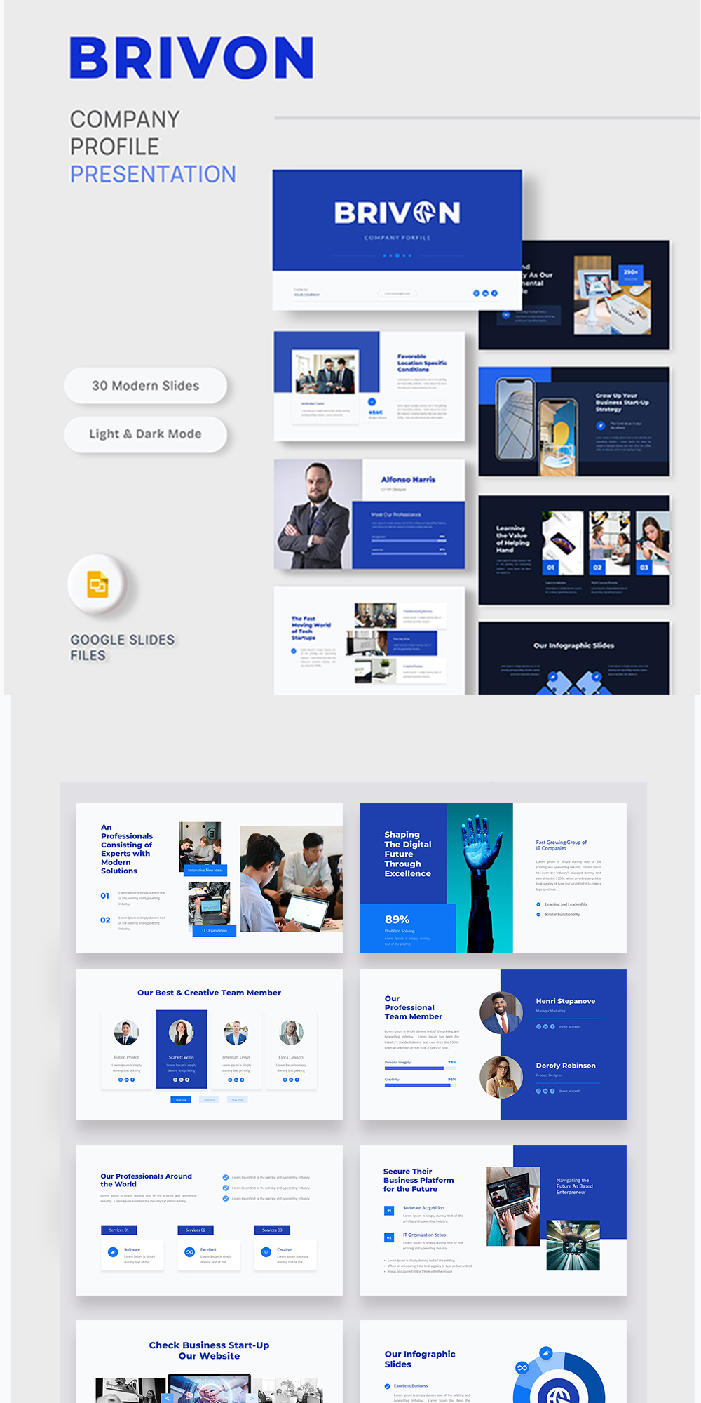 Brivon - Company Profile Google SlidesTemplate