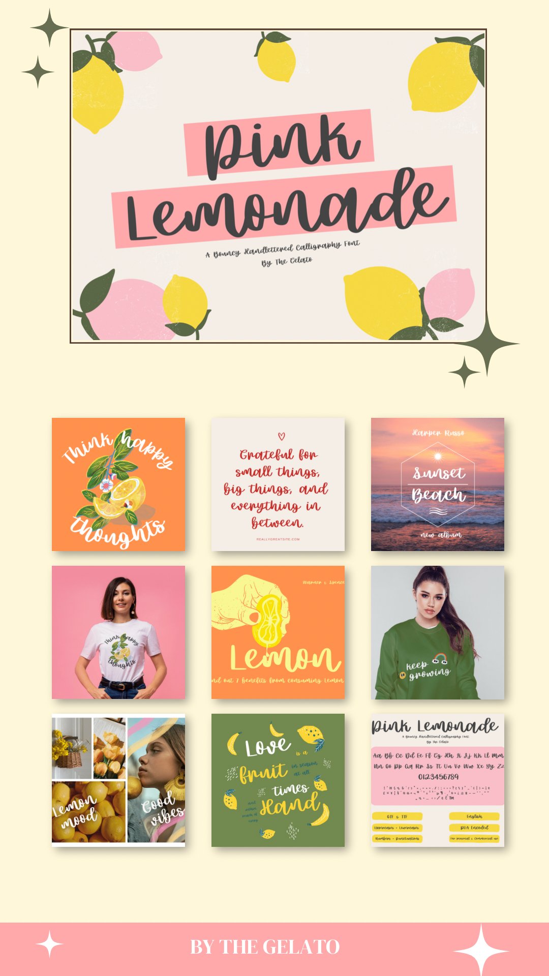 Pink Lemonade Modern Calligraphy Font