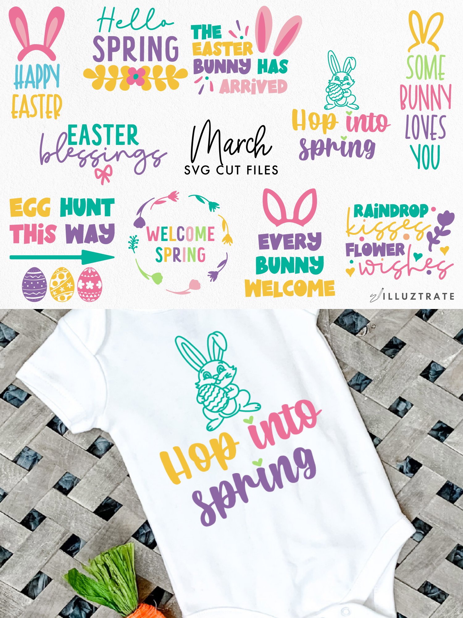 Easter SVG Cut File Bundle | March Cut File Bundle