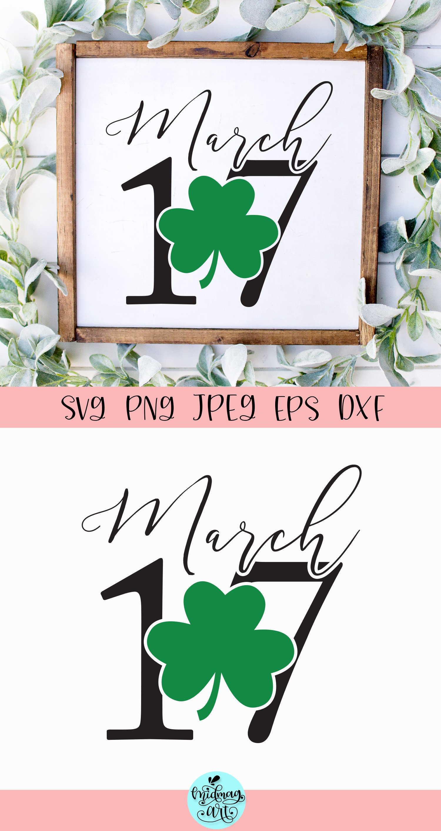 March 17 wood sign svg, St. Patrick's day sign svg