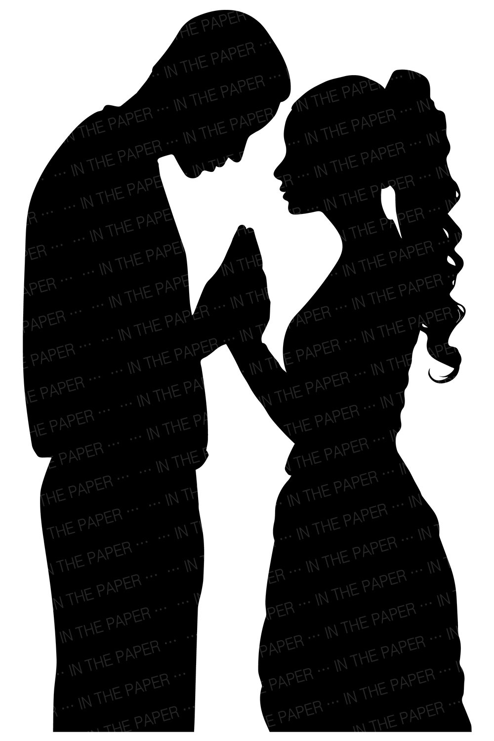 Praying Couple SVG | Black Silhouette Woman Man (3169108)