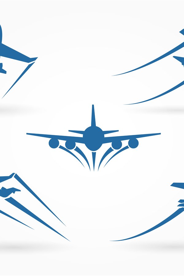 Flying up airplane icons