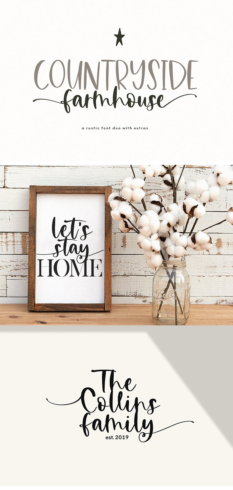 Countryside Farmhouse - A Font Duo with Doodles