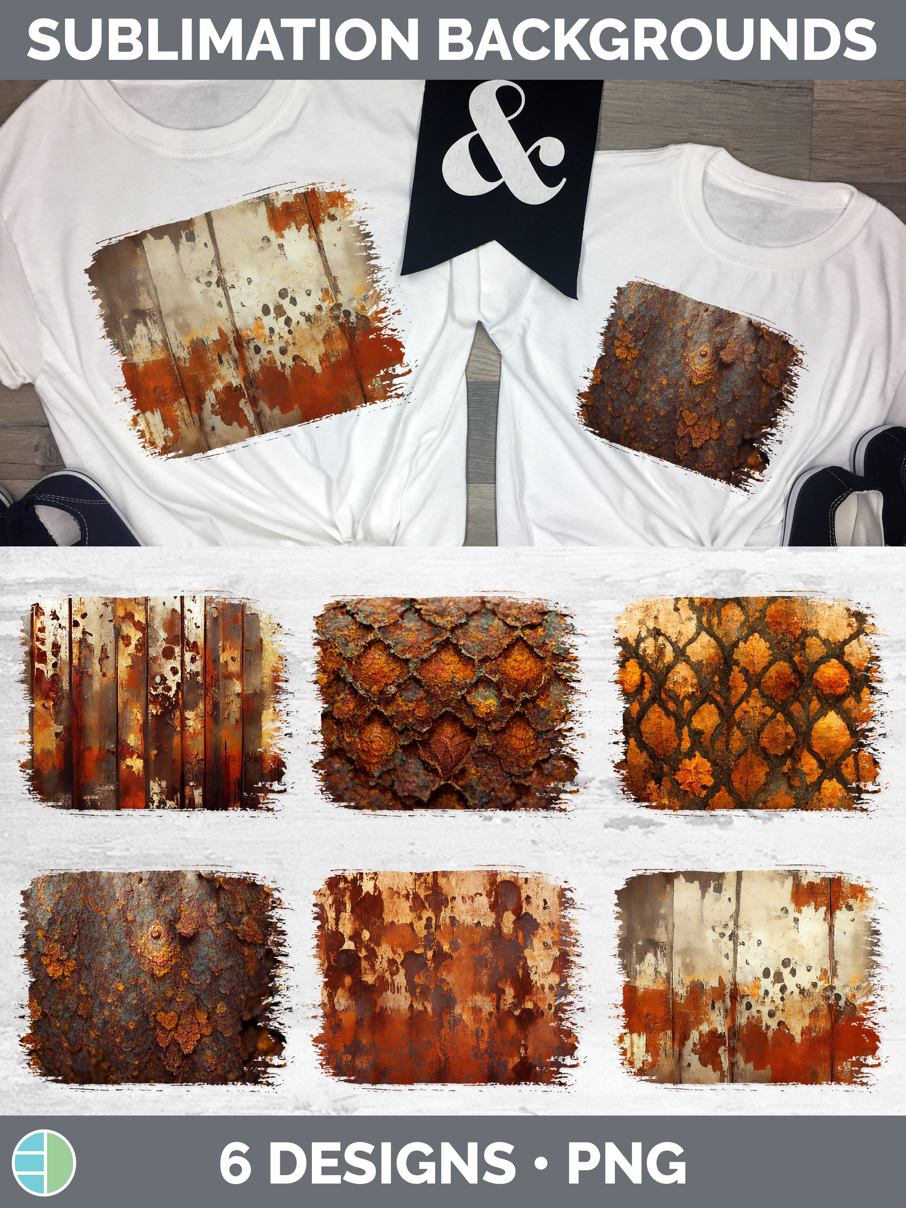 Rust Distressed Sublimation Background Panel