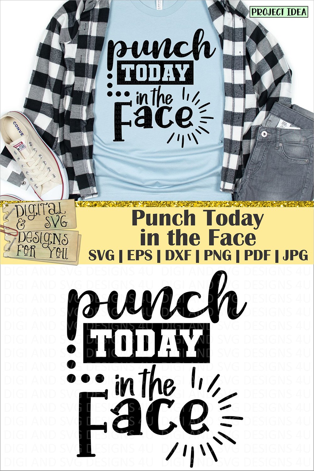 Punch Today in the Face | Motivational quote svg | Motivate