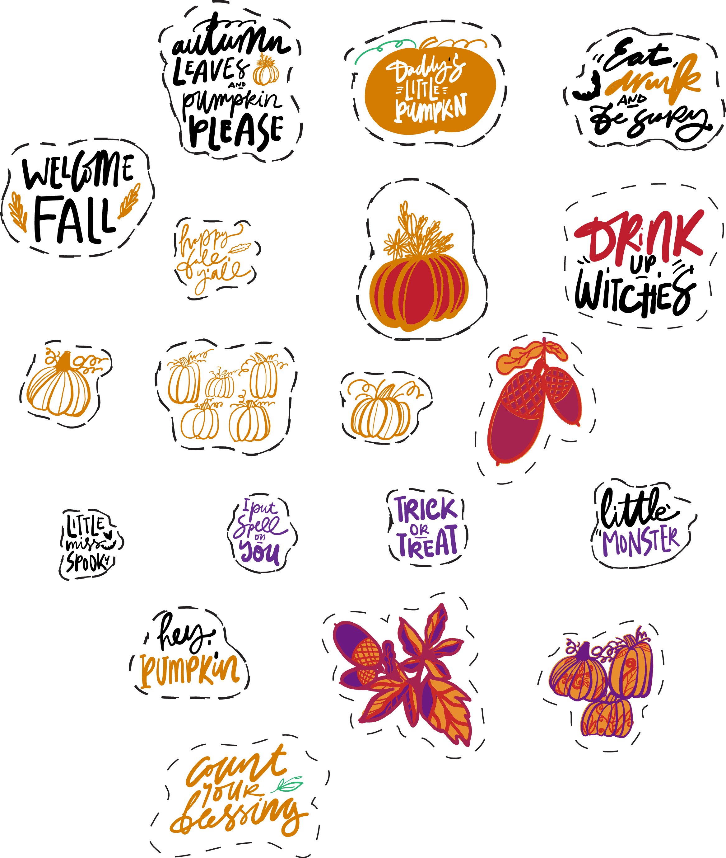 Fall stickers bundle (1503989)