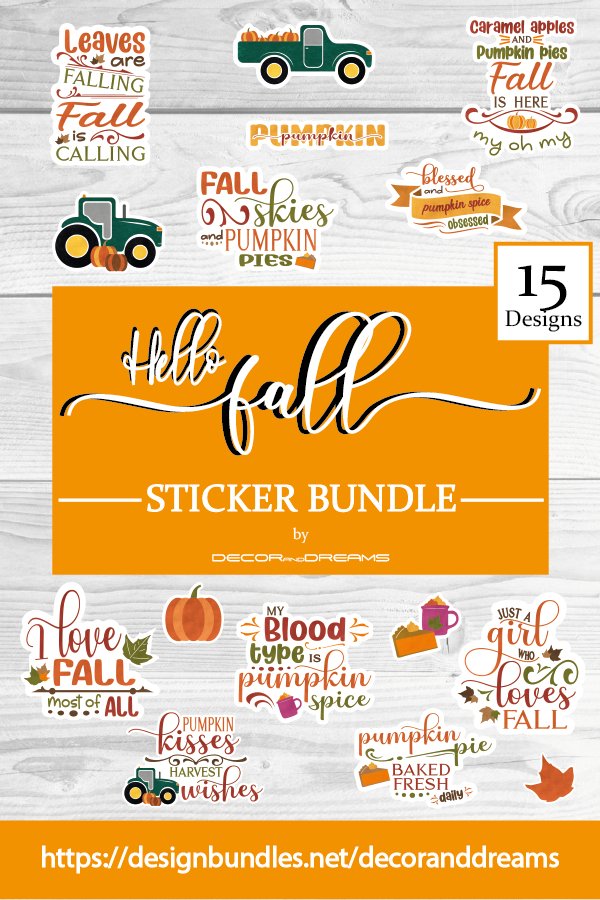 Fall Sticker Bundle, Autumn Sticker Bundle