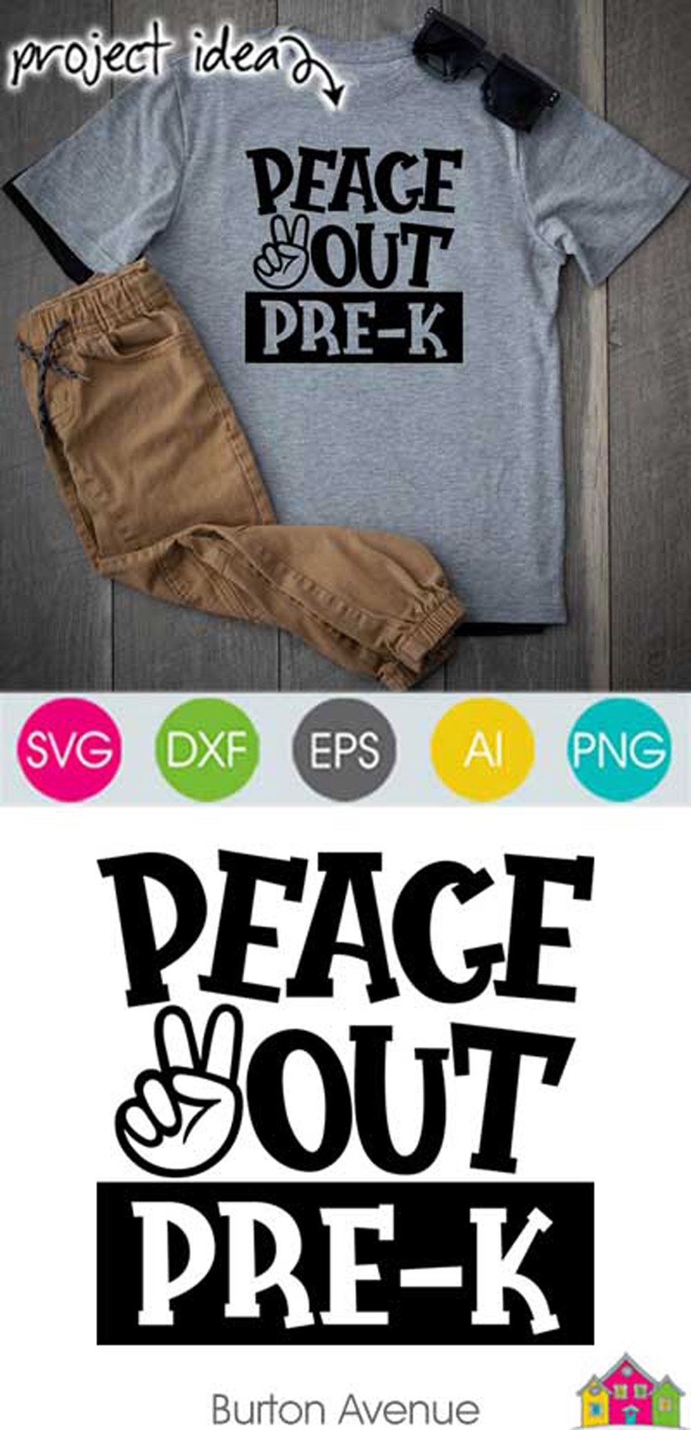 Peace Out Pre-K SVG | Last Day of School SVG File