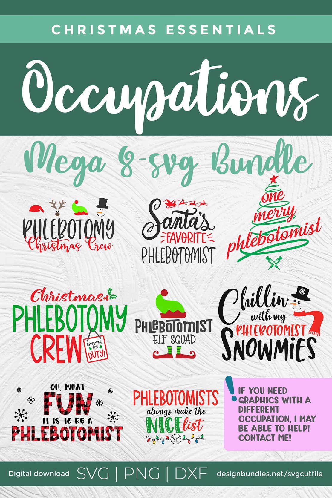 Christmas Phlebotomist svg bundle - a phlebotomy bundle