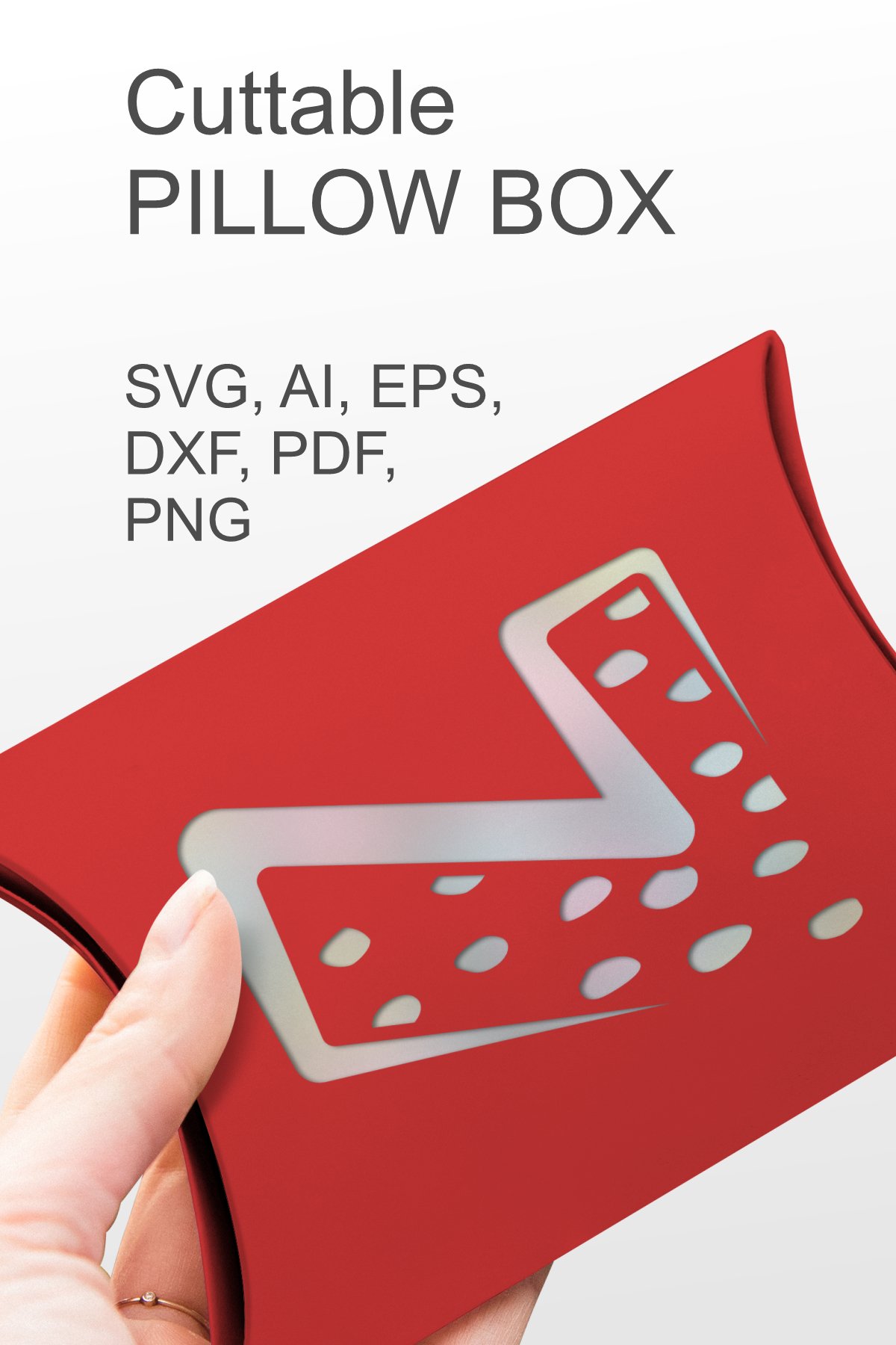 Number 7 Pillow Gift Box Paper Cut Template SVG