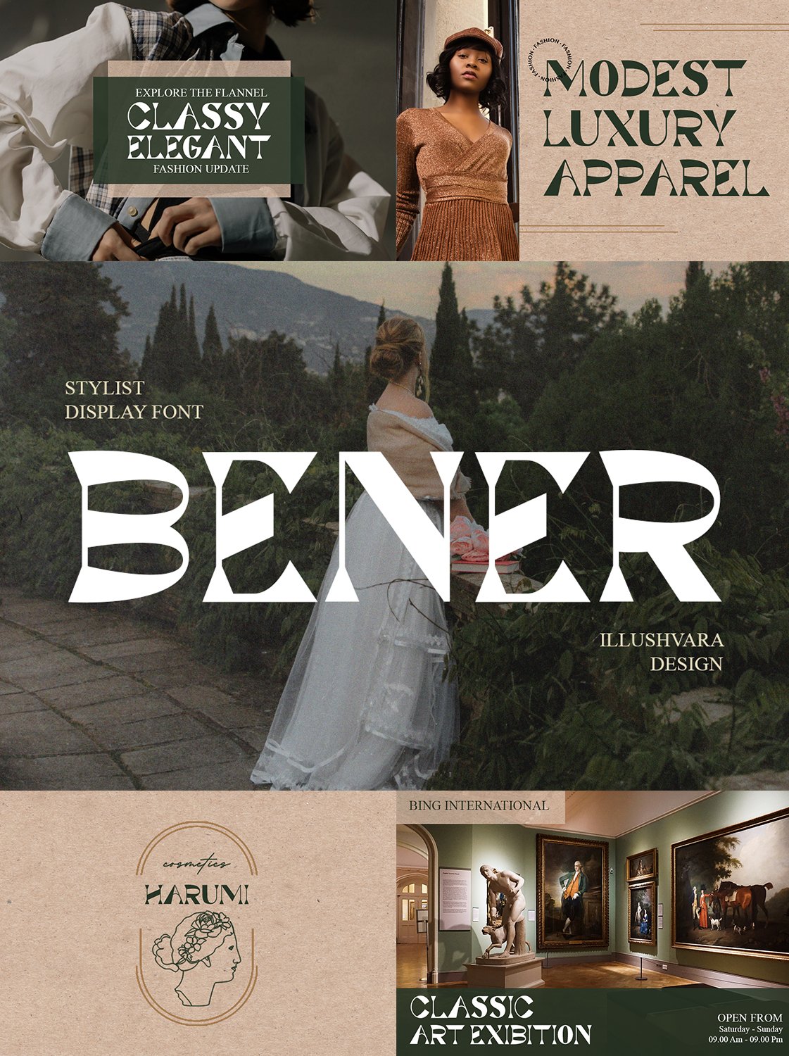 Bener - Stylist Display Font