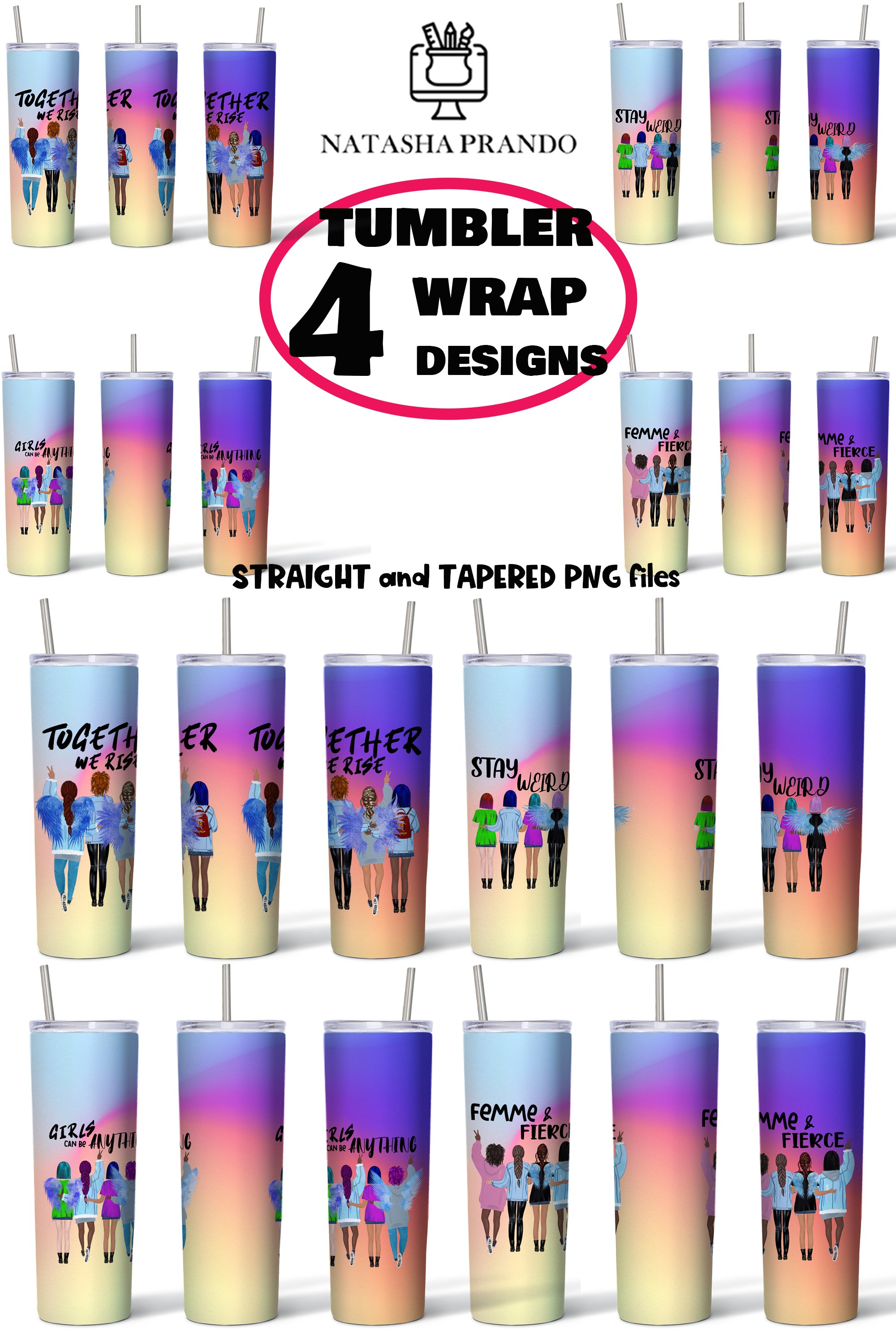BFF Tumbler wrap, Best Friend Wings Tumbler design bundle