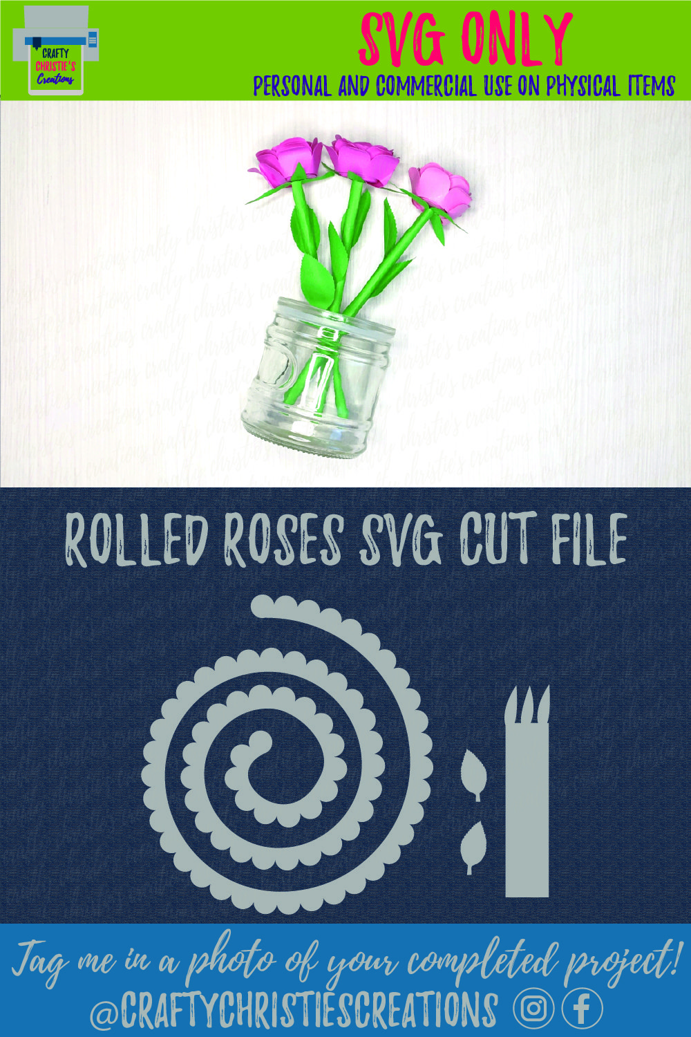 Rolled Flower SVG - Rolled Flower Rose SVG - 3D Flower SVG