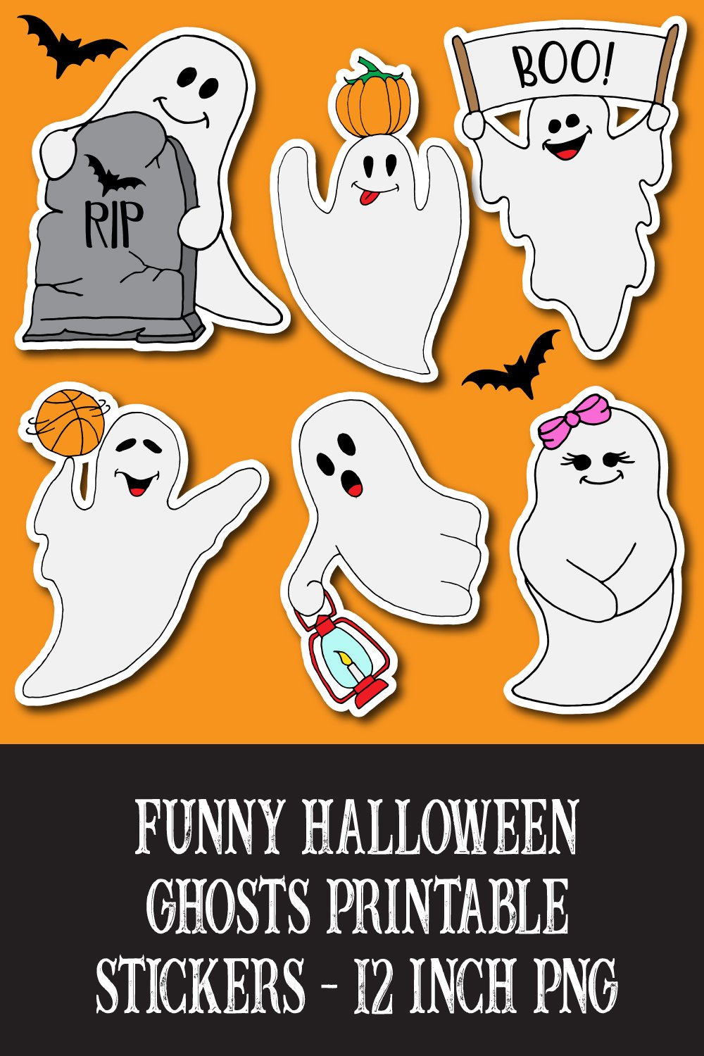 Funny Ghost Stickers | Funny Halloween Stickers