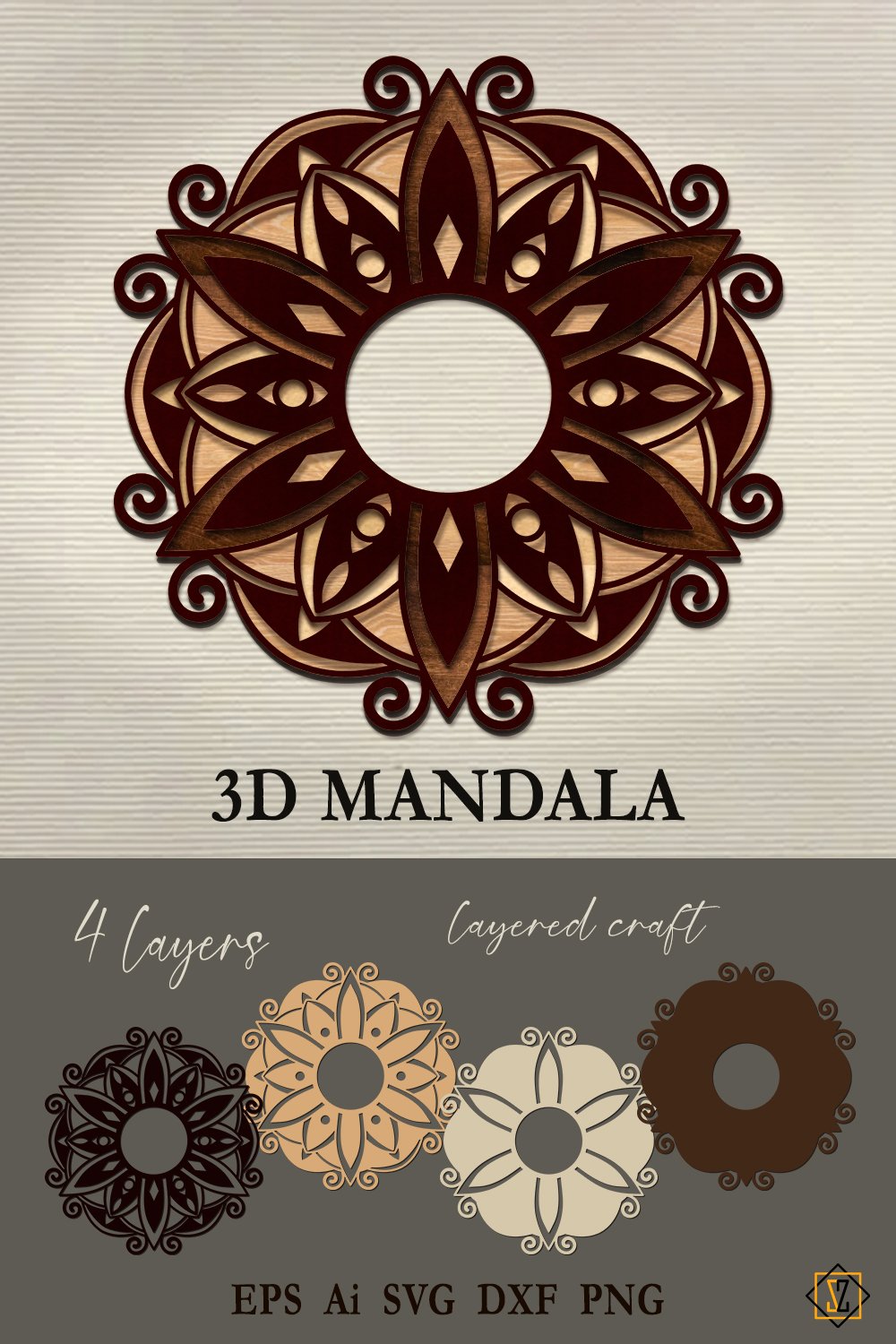 Multi-layer craft 3D mandala