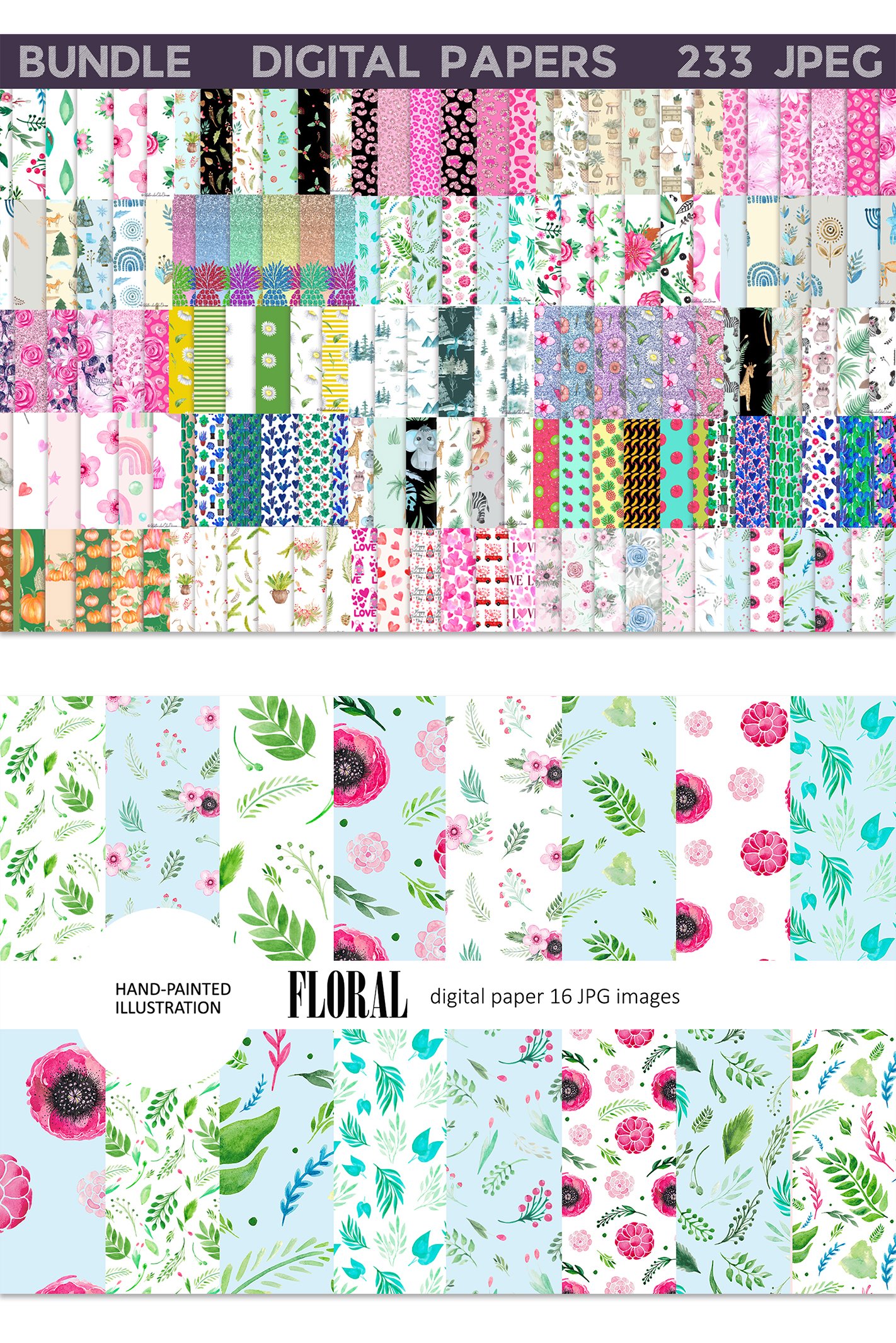 Digital Paper Mega Bundle | Seamless Pattern Bundle