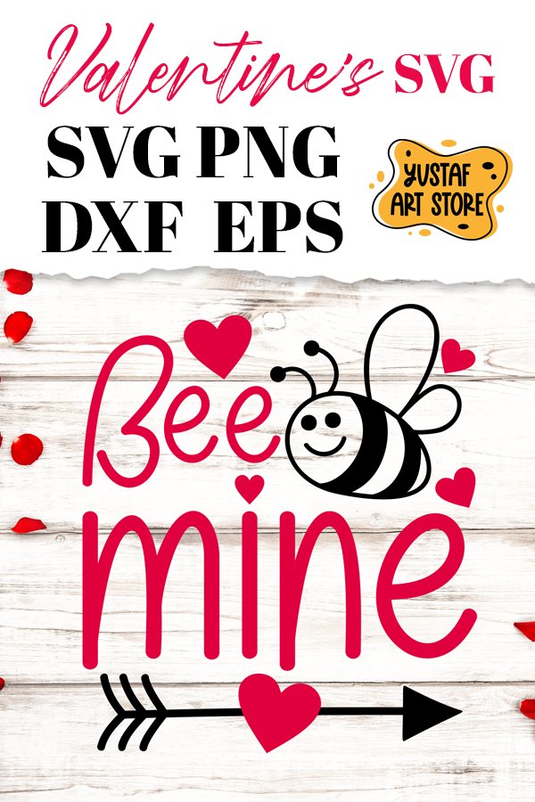 Bee mine Valentine's Day SVG (1779157)