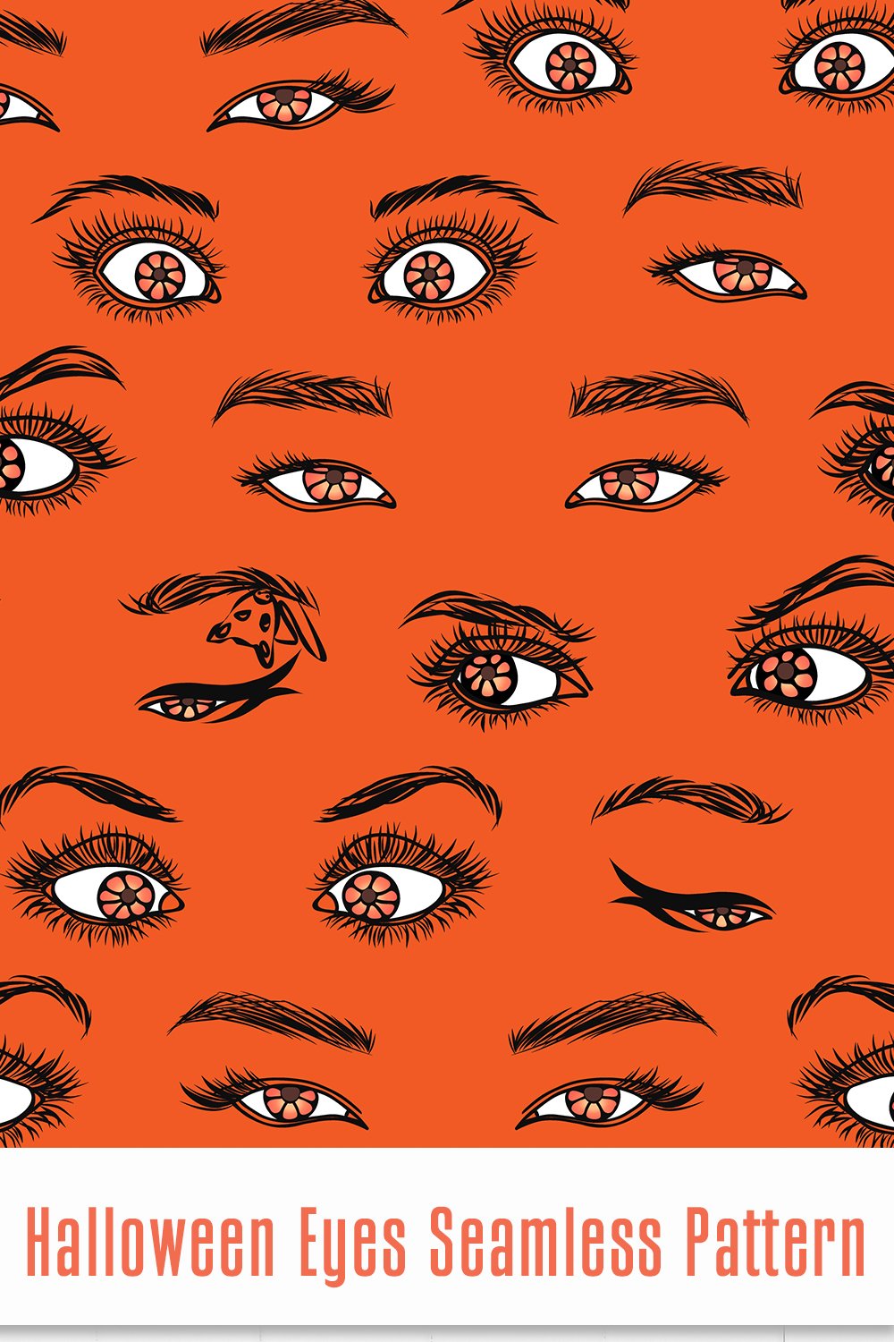 Halloween Witch Eyes Seamless Vector Pattern (844819)