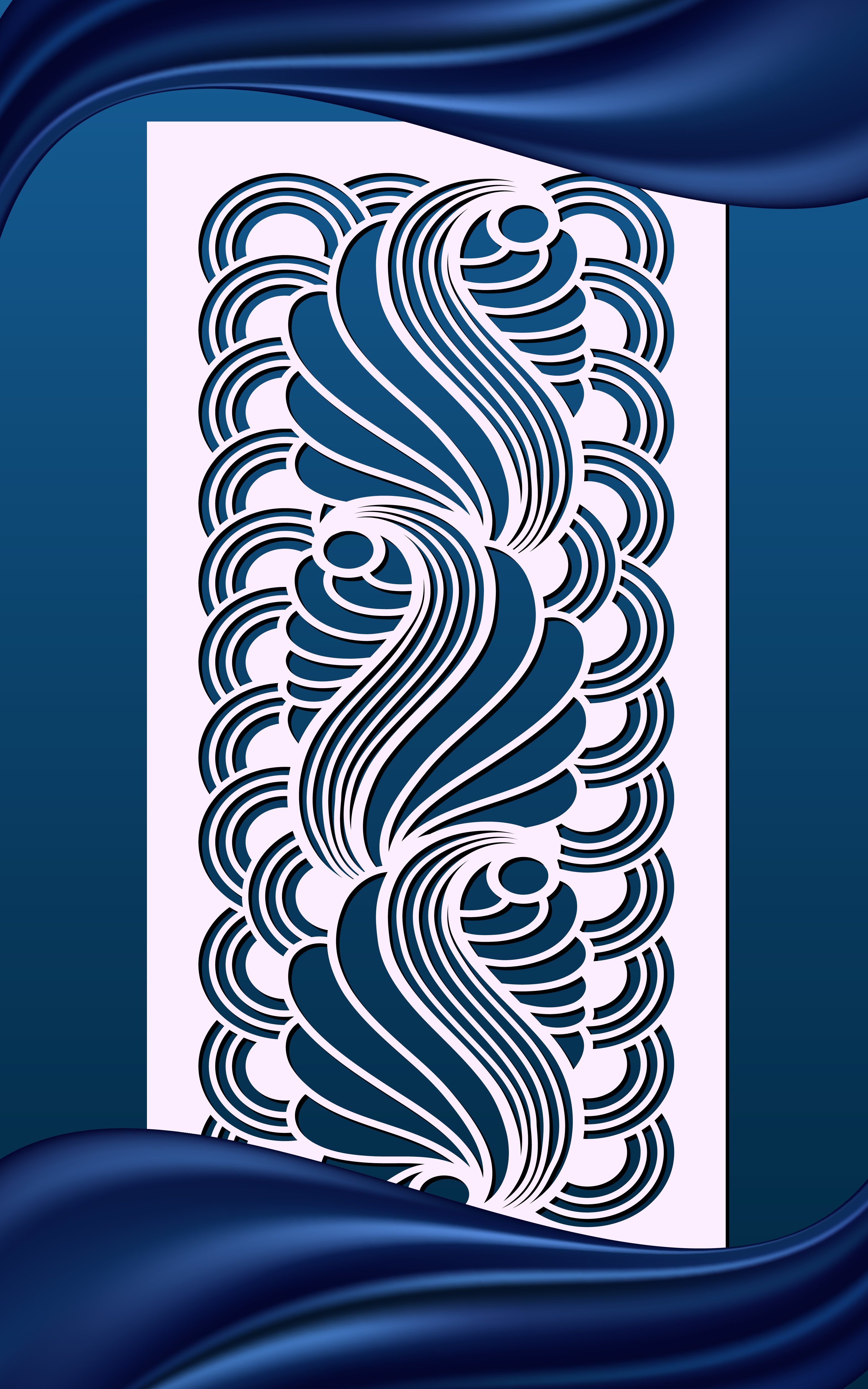 Laser cut Panels, files for CNC. Abstract geometric pattern