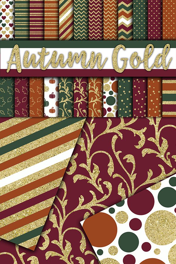 Autumn Gold Digital Papers