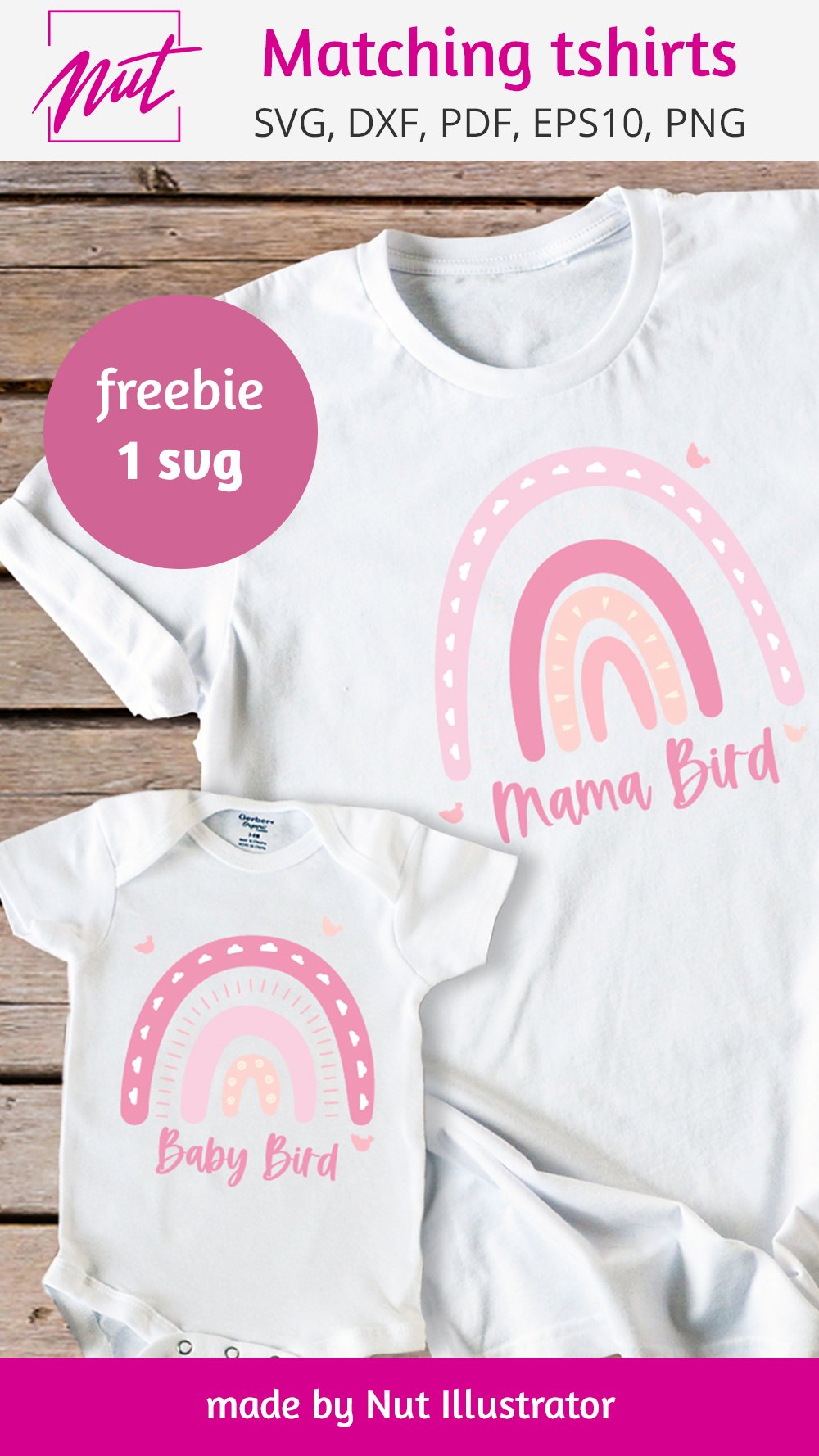 Mama svg, matching shirts. Mama bird, Baby bird